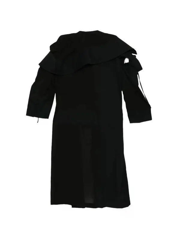 Yohji Yamamoto Lace-up Layered Coat