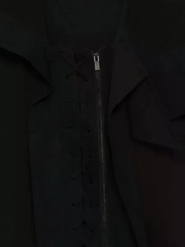 Yohji Yamamoto Lace-up Layered Coat