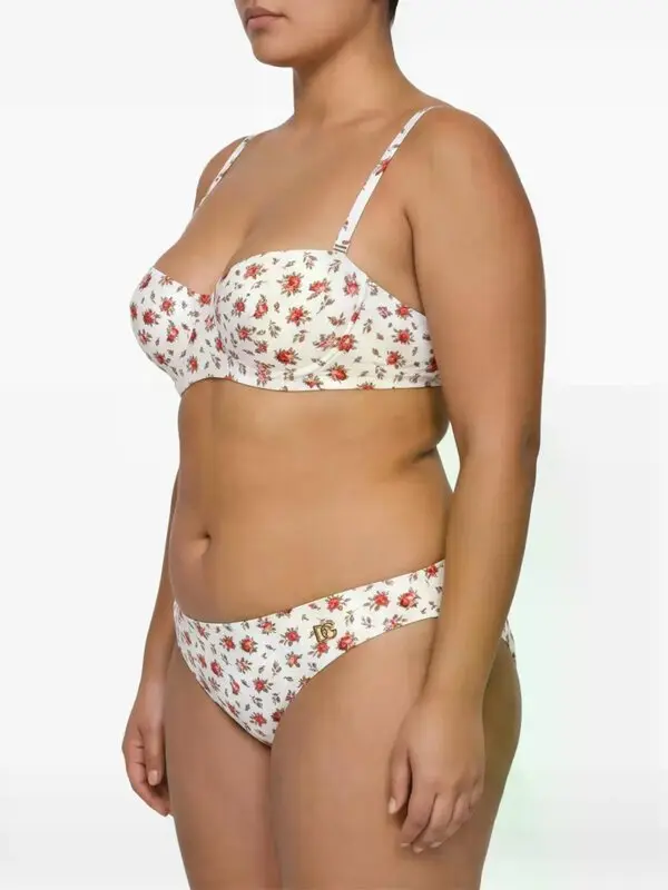 Dolce & Gabbana Floral-print Bikini - White