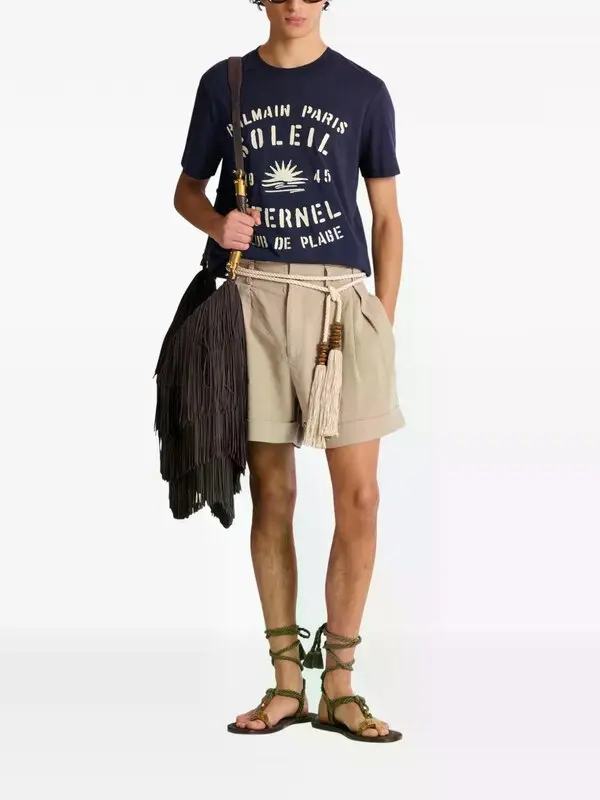 Balmain Short-sleeve Crew-neck T-shirt - Blue