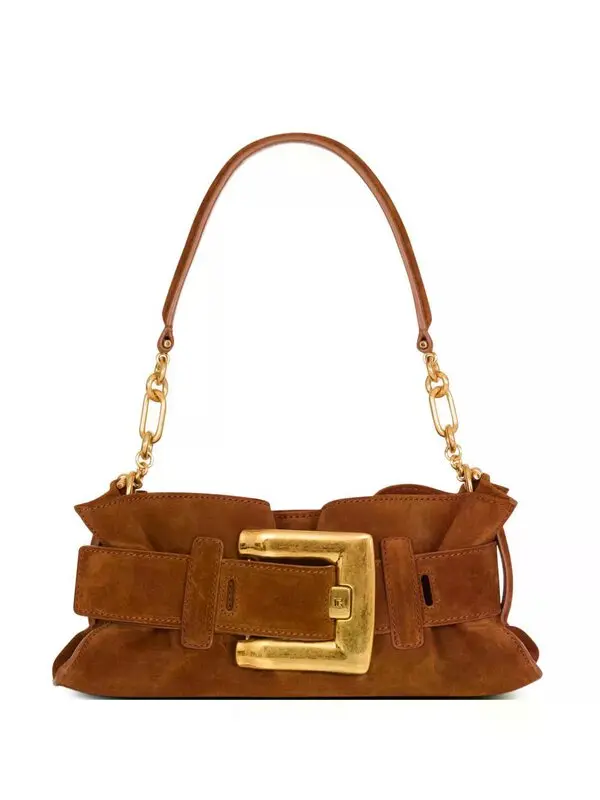 Balmain Clutch With Buckle - Brown