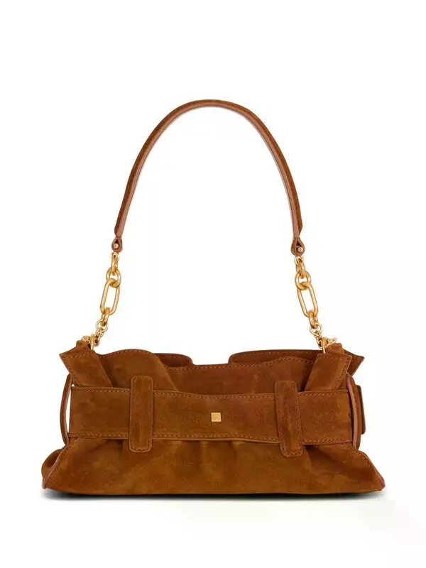 Balmain Clutch With Buckle - Brown