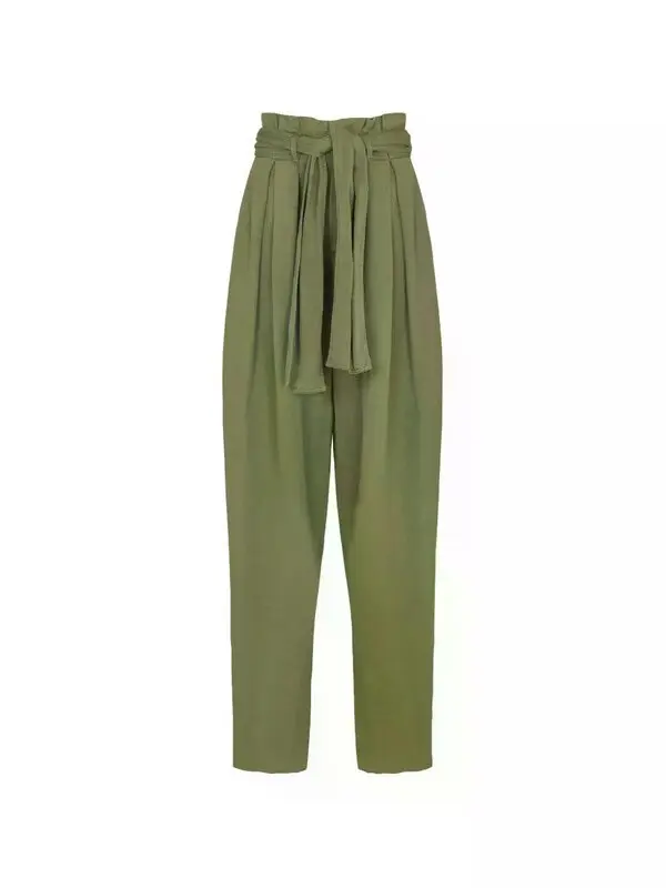 Balmain High-waisted Trousers - Green