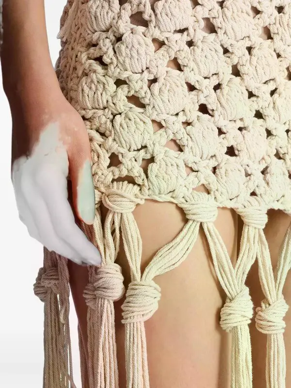 Balmain Crochet Knit Skirt