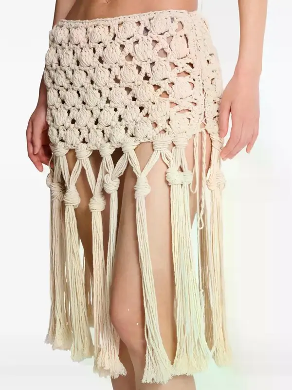 Balmain Crochet Knit Skirt