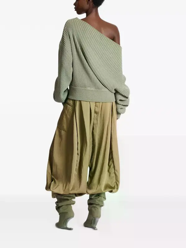 Balmain Asymmetric Ribbed-knit Sweater