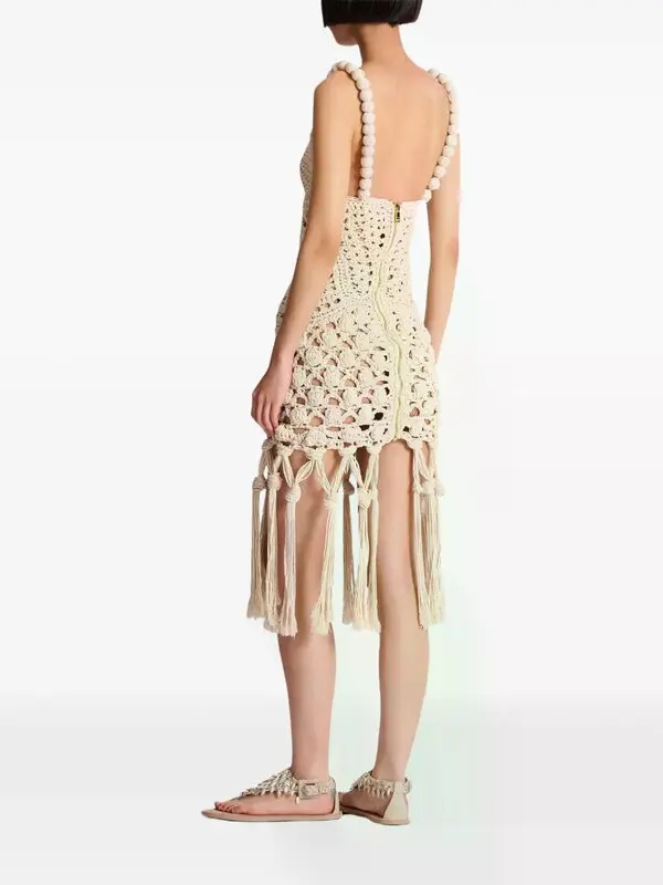 Balmain Knot-detail Mini Dress - Neutrals