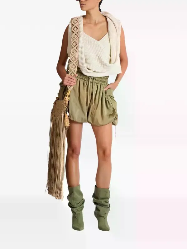 Balmain Drawstring Cargo Shorts - Green