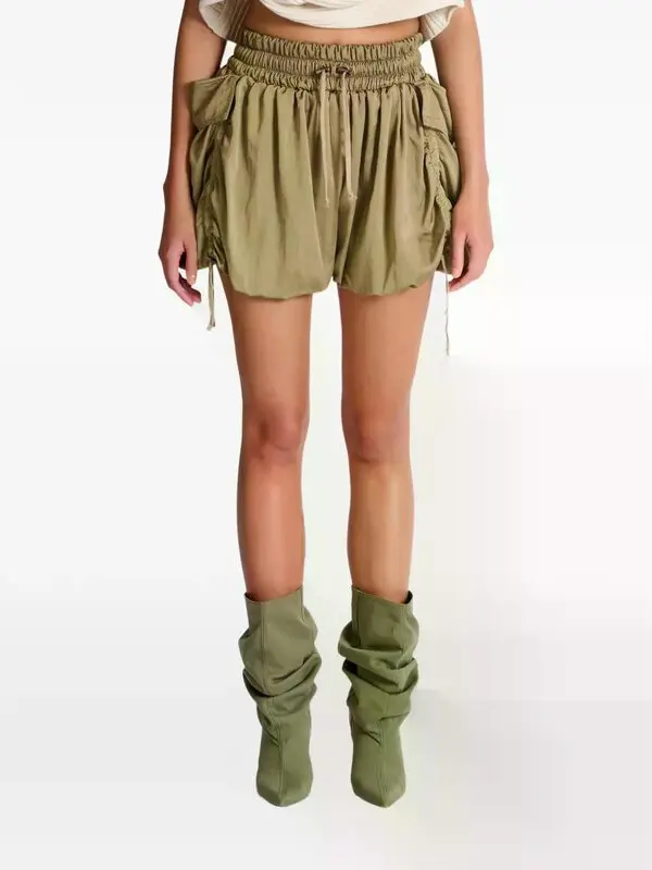 Balmain Drawstring Cargo Shorts - Green