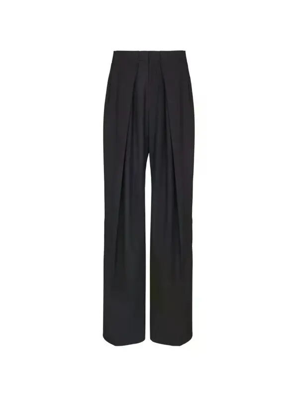 Balmain Tailored Knife-pleat Trousers - Black
