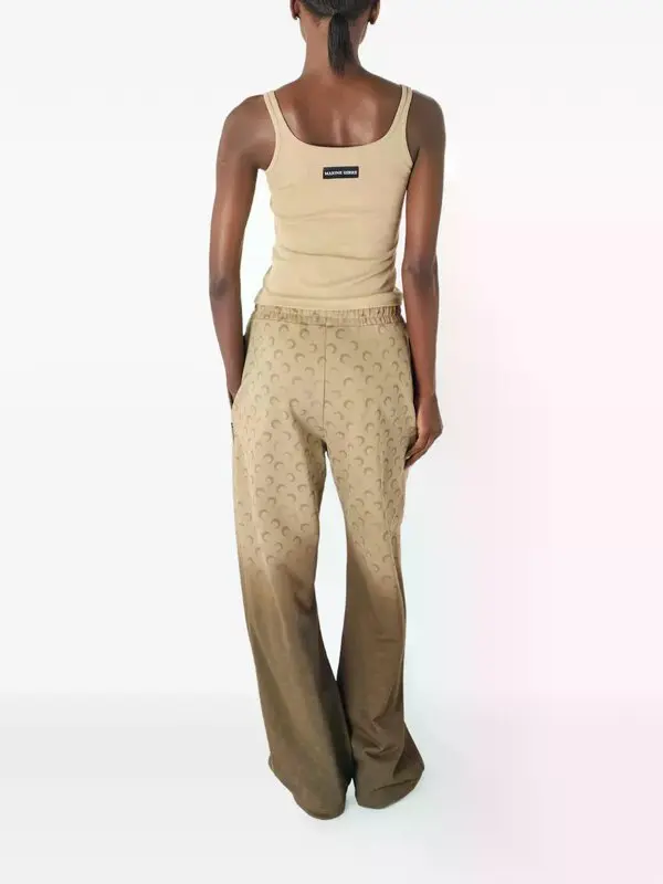 MARINE SERRE Ribbed Logo Tank Top