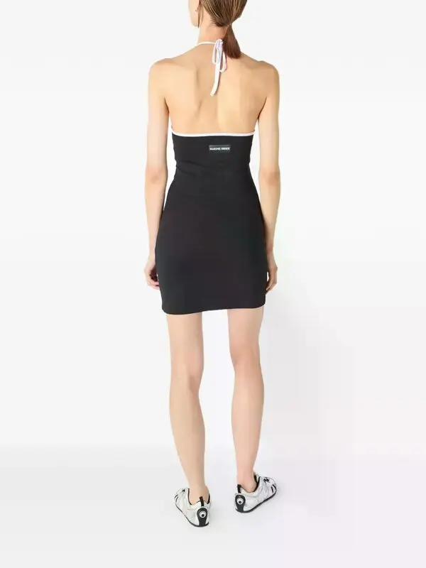 MARINE SERRE Moon Logo Jersey Dress - Black
