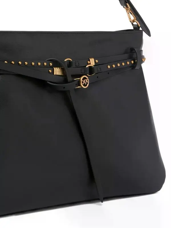 Pinko Studded Leather Shoulder Bag