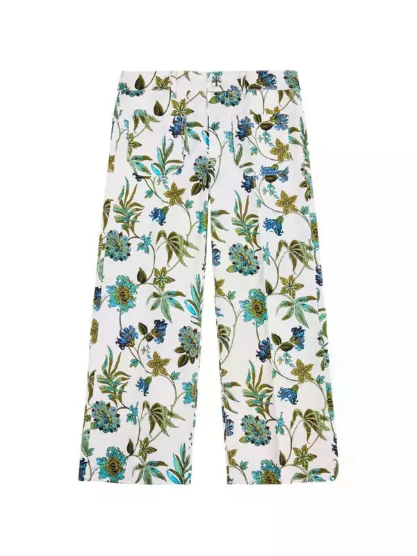 FAY Floral Pocket Trousers