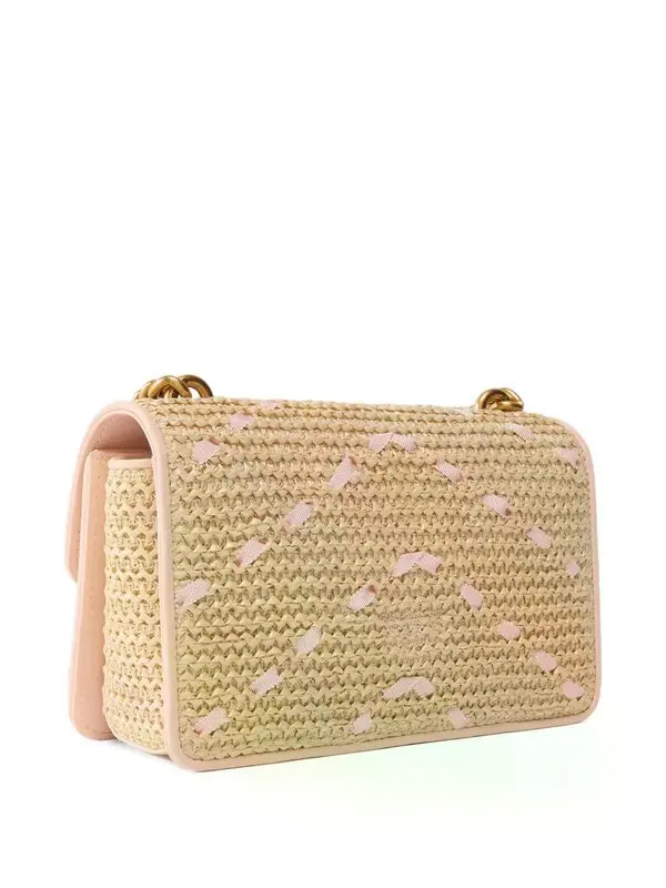 Pinko Mini Love One Bird Cross Body Bag - Neutrals