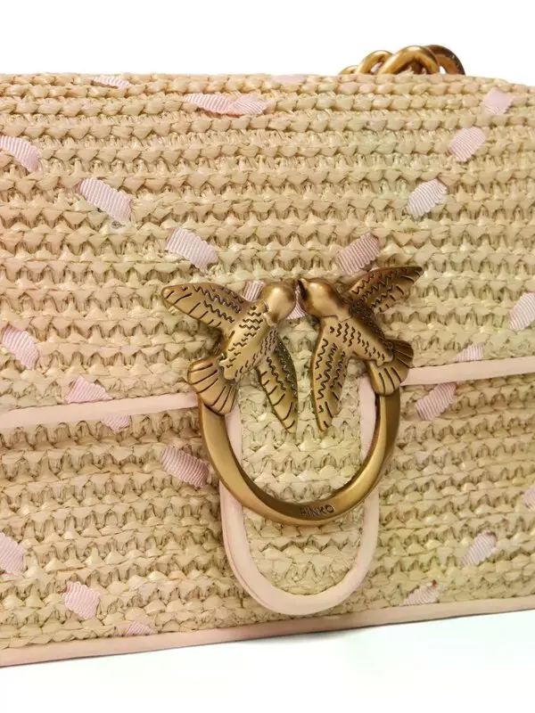 Pinko Mini Love One Bird Cross Body Bag - Neutrals