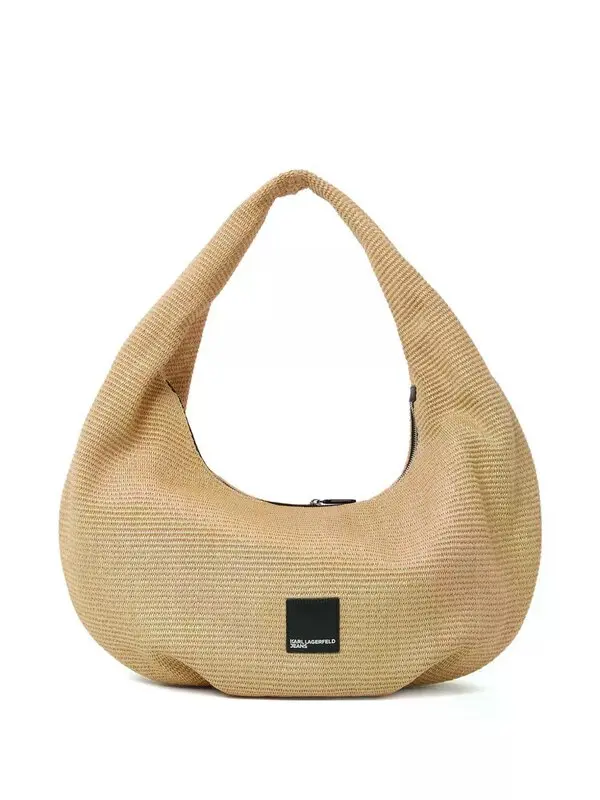Karl Lagerfeld Logo-patch Shoulder Bag - Neutrals