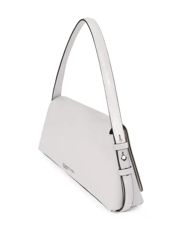 Karl Lagerfeld Leather Shoulder Bag - White