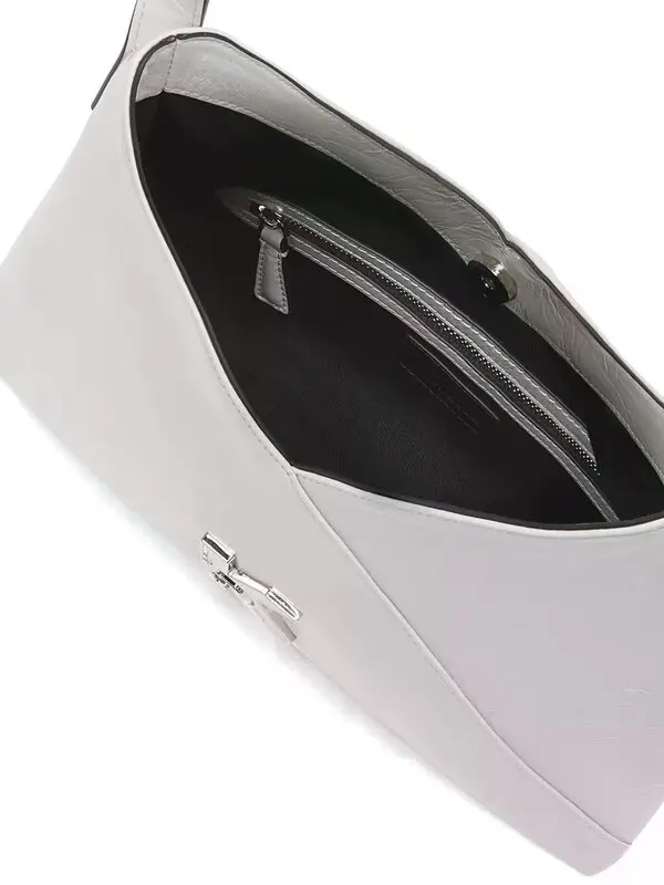 Karl Lagerfeld Small Geo Leather Tote Bag - White