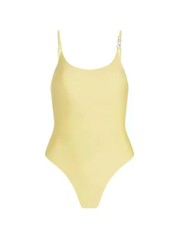 Karl Lagerfeld Signature One-piece Swimsuit - Yellow