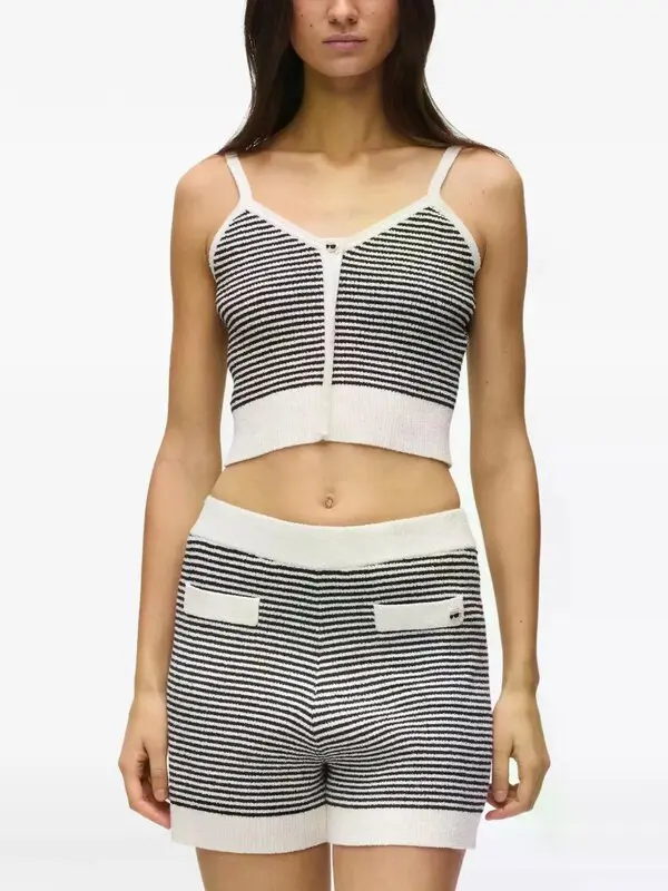 Karl Lagerfeld Ikon Striped Knit Top
