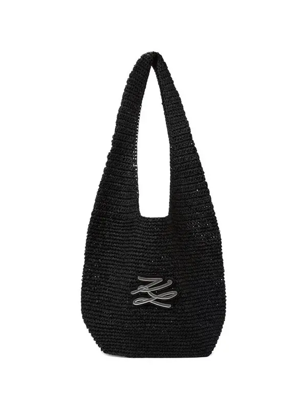 Karl Lagerfeld K/autograph-patch Crochet Tote