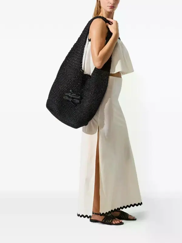 Karl Lagerfeld K/autograph-patch Crochet Tote