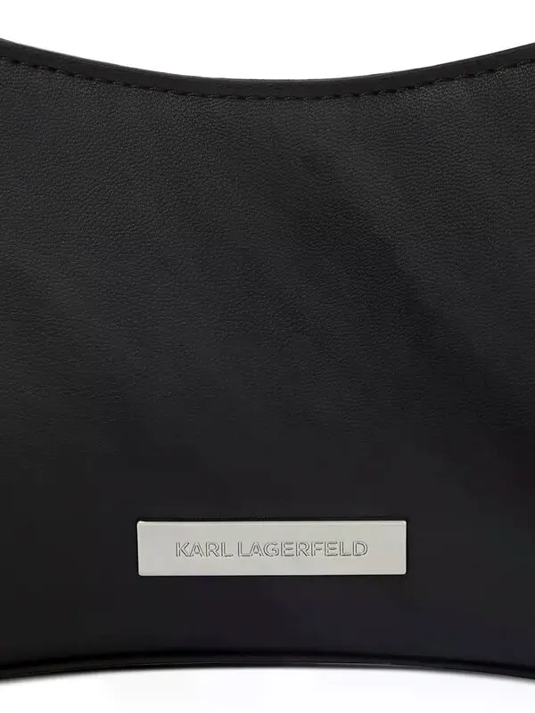 Karl Lagerfeld Mini Logo-plaque Shoulder Bag - Black