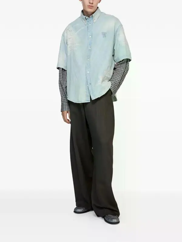 Acne Studios Distressed Embroidered Shirt