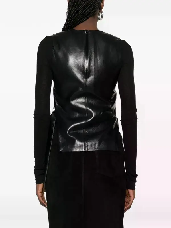 Nanushka Long-sleeve Tie-detail Top - Black