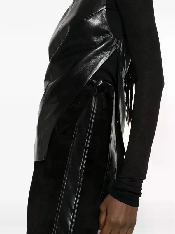 Nanushka Long-sleeve Tie-detail Top - Black