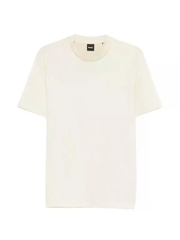 BOSS Inner-monogram T-shirt In A Cotton Blend - Neutrals