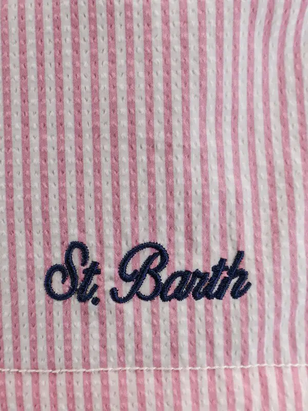 MC2 SAINT BARTH Patmos Striped Swim Trunks - Pink