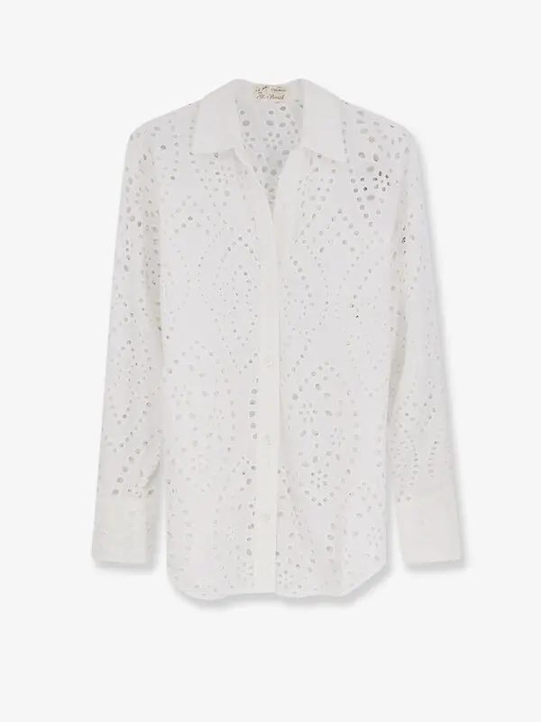 MC2 SAINT BARTH Cristal Broderie Anglaise Embroidery Shirt