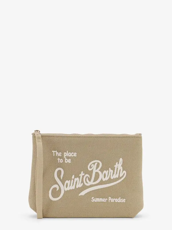 MC2 SAINT BARTH Aline Canvas Clutch - Beige