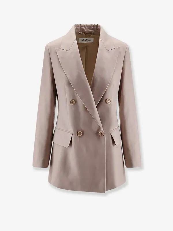 Max Mara Feltro Silk Blazer - Pink