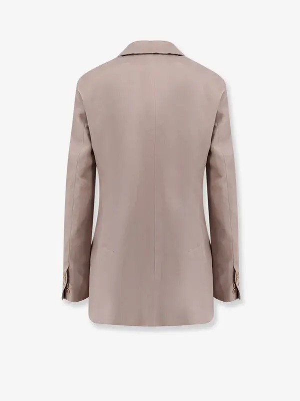 Max Mara Feltro Silk Blazer - Pink