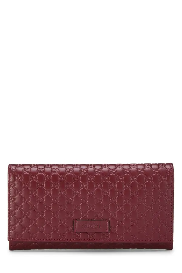 Gucci Microssima Continental Wallet - Red