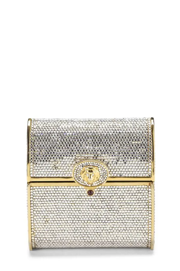 Judith Leiber Crystal Minaudière - Silver