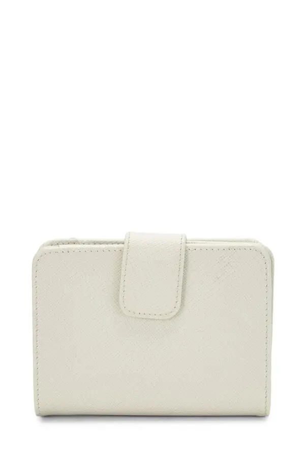 Prada Saffiano Zip Around Wallet - White