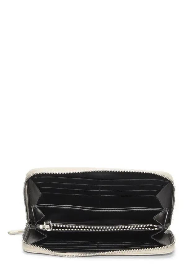 Prada Saffiano Zip Around Wallet - White