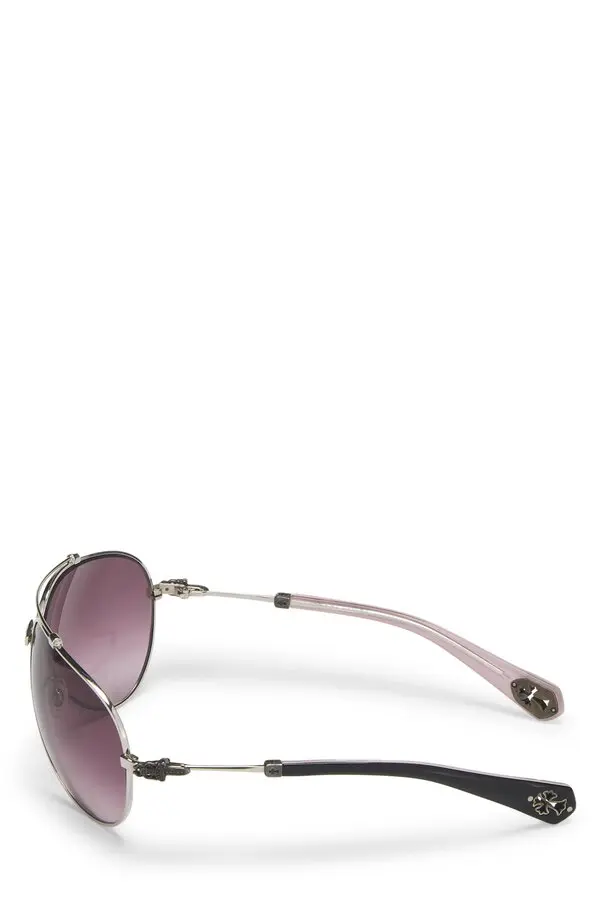 Chrome Hearts Metal Stoned Aviator Sunglasses