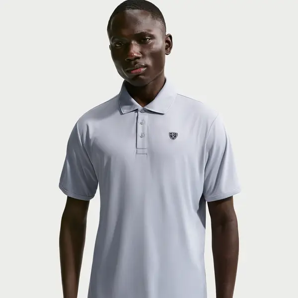 Nike Par Dri-fit Chest Logo Golf Polo - Grey