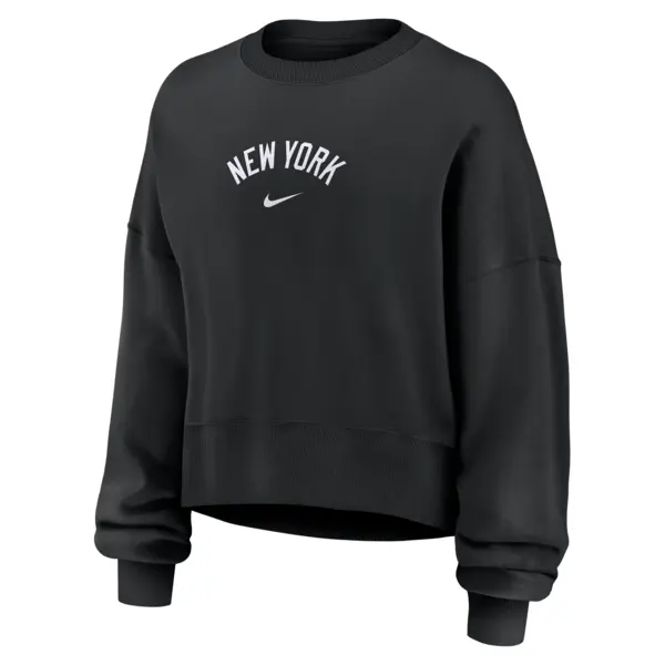 Nike New York Yankees Mlb Pullover Crew - Black