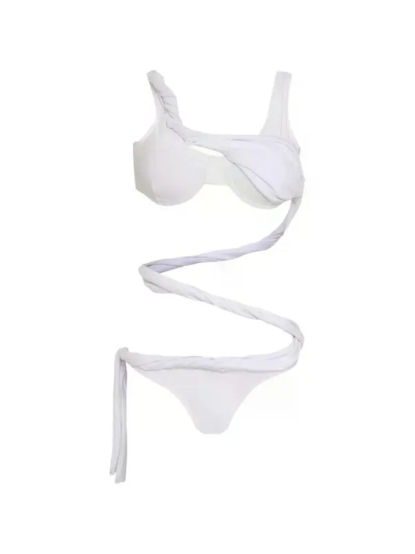 AMIR SLAMA Twisted Bikini - White
