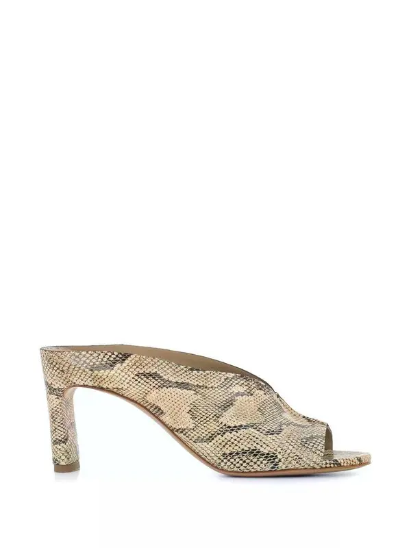DEL CARLO Snake-print Open Toe Sandals
