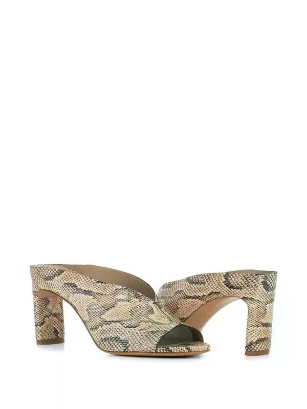DEL CARLO Snake-print Open Toe Sandals