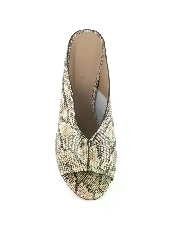 DEL CARLO Snake-print Open Toe Sandals
