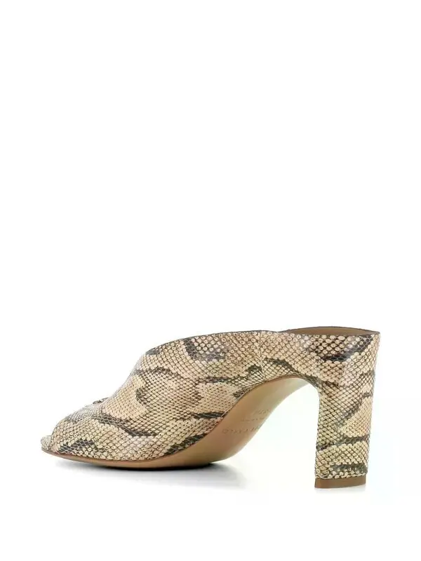 DEL CARLO Snake-print Open Toe Sandals