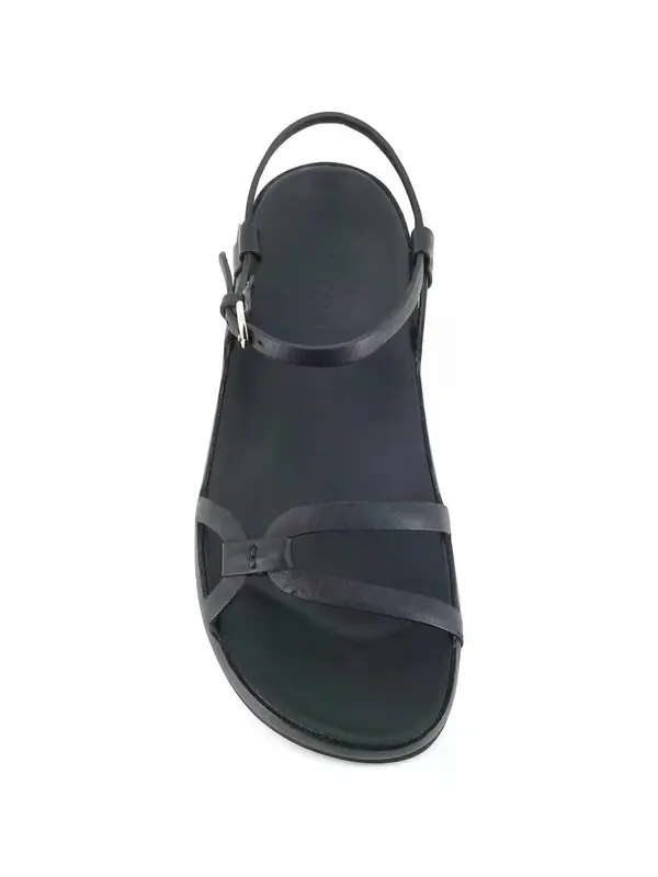DEL CARLO Leather Sandals - Black